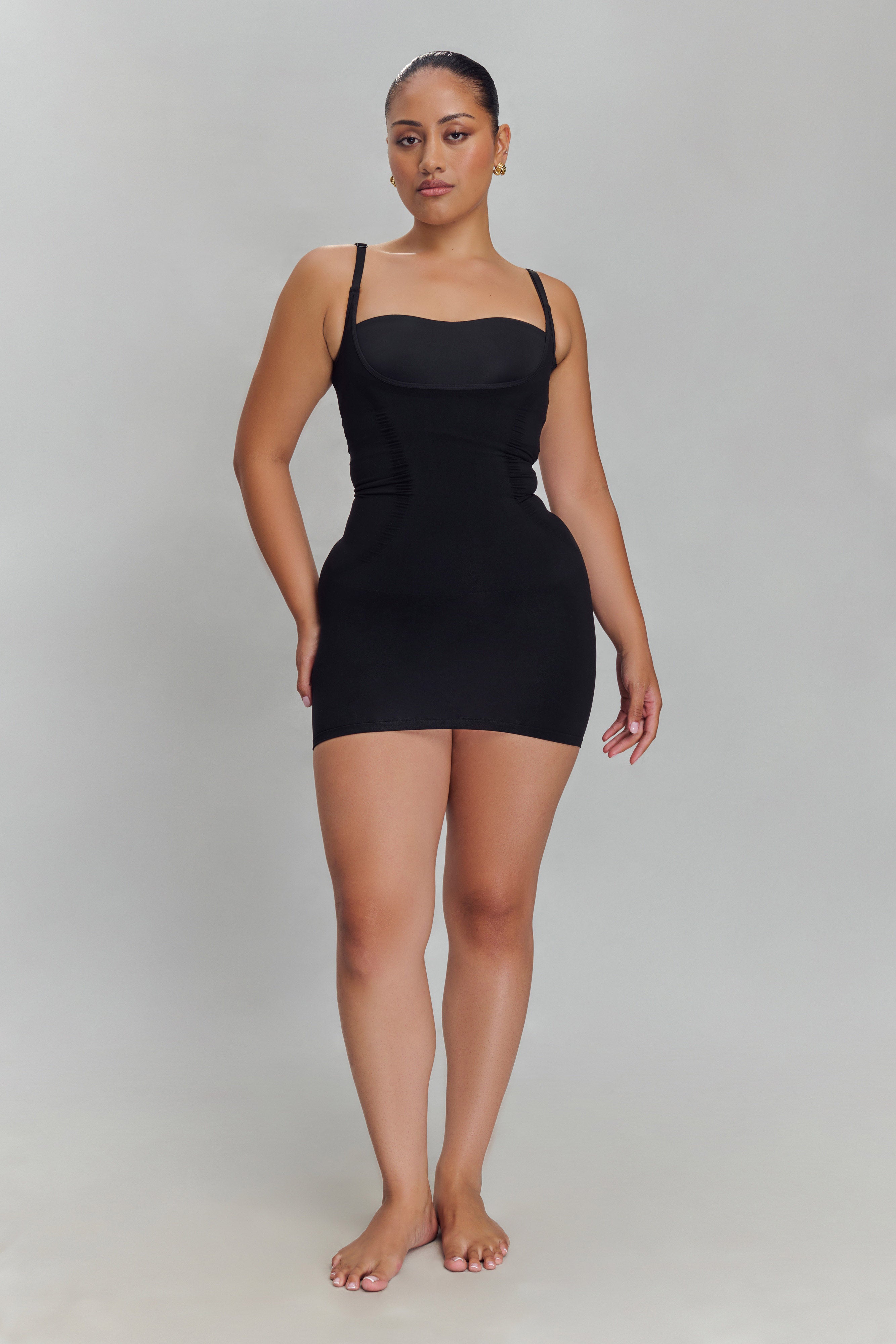 Jocelyn Backless Shapewear Mini Dress - Black & MESHKI