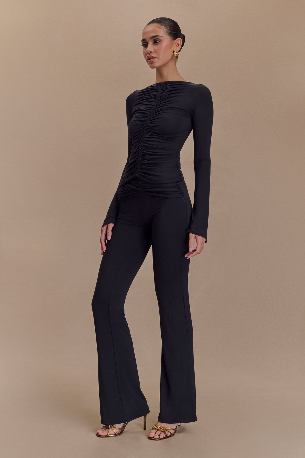 Preston Modal Straight Leg Pants - Black & MESHKI