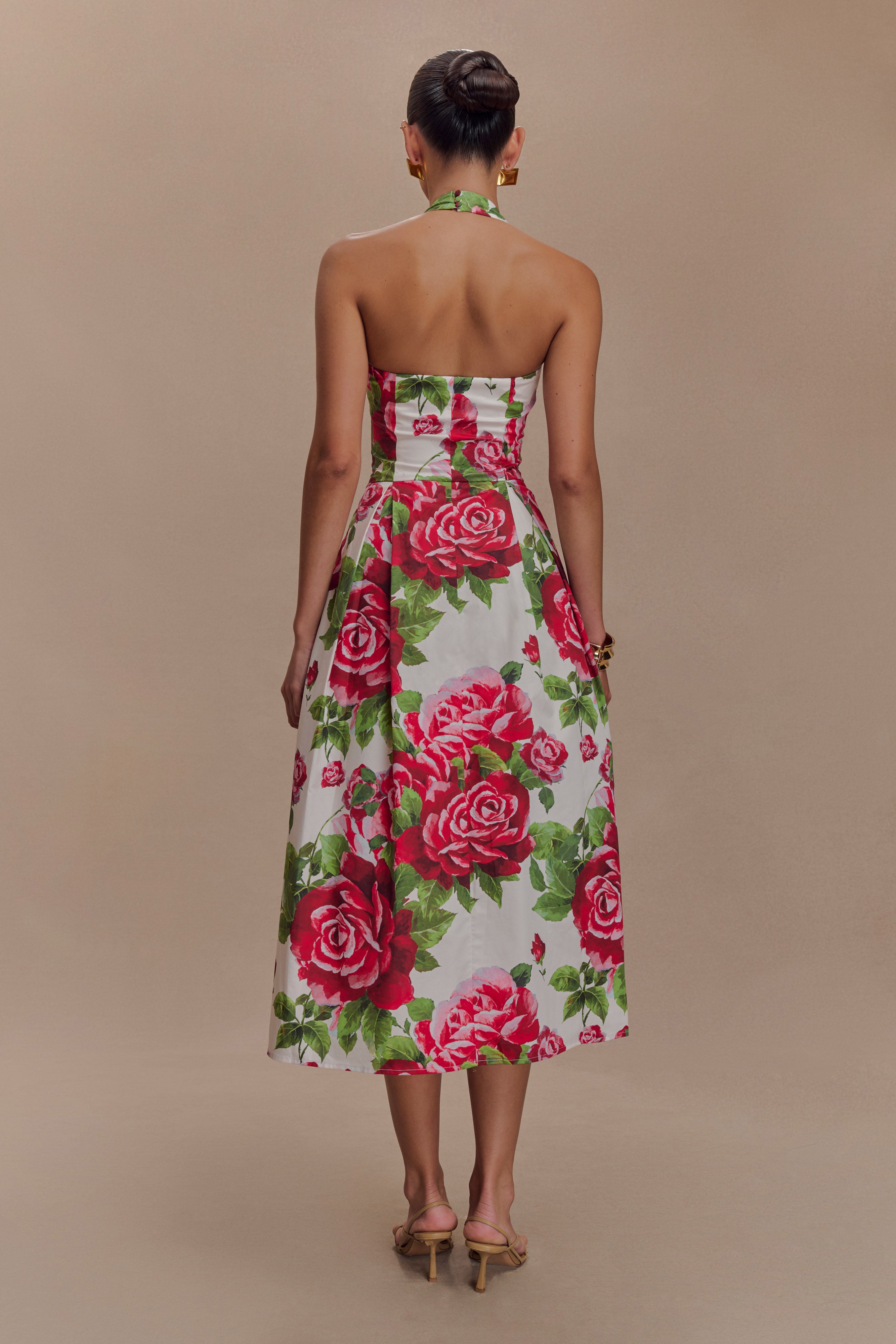 Juana Halter Midi Dress - Sonia Rose Print & MESHKI