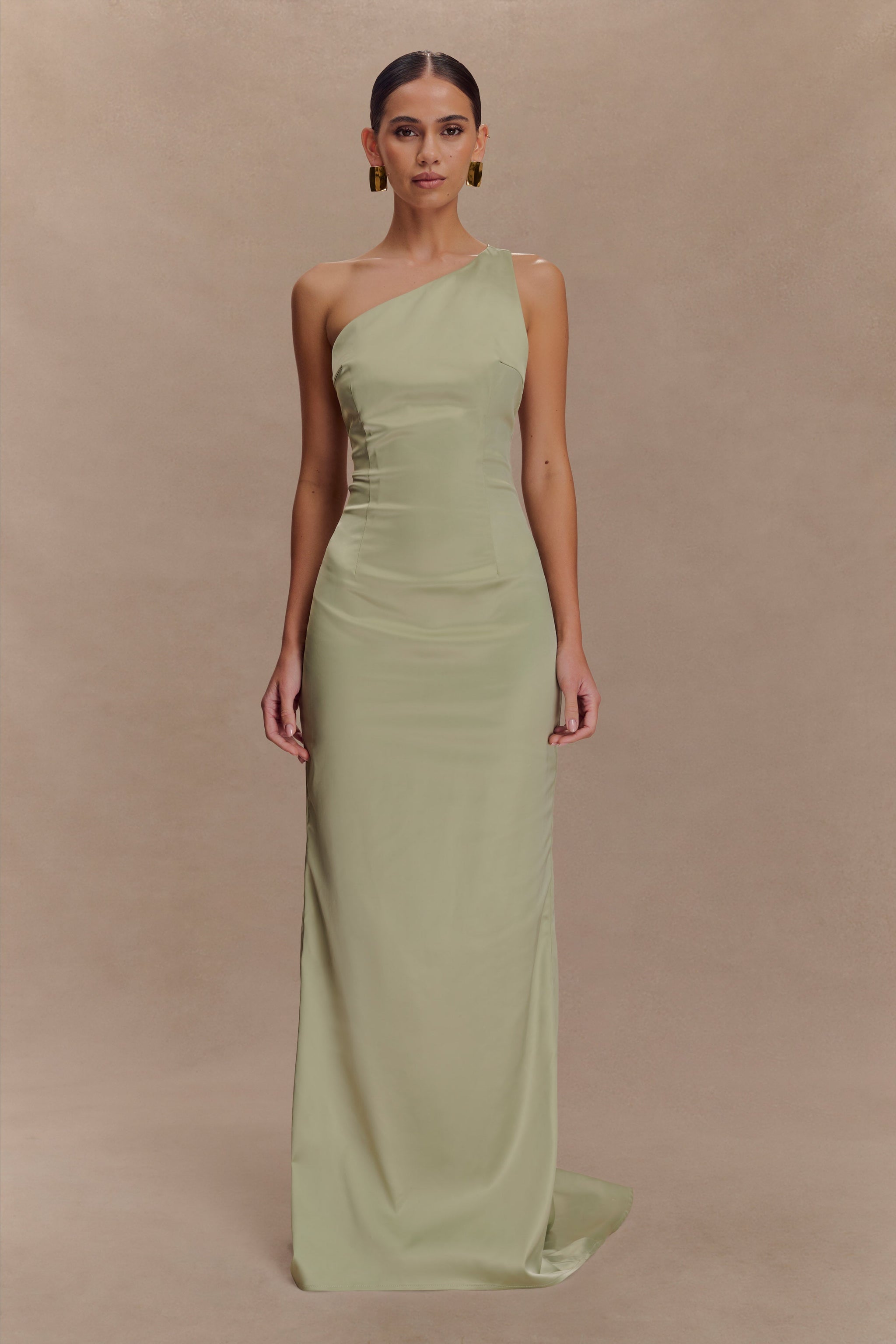 Harper One Shoulder Gown - Sage & MESHKI
