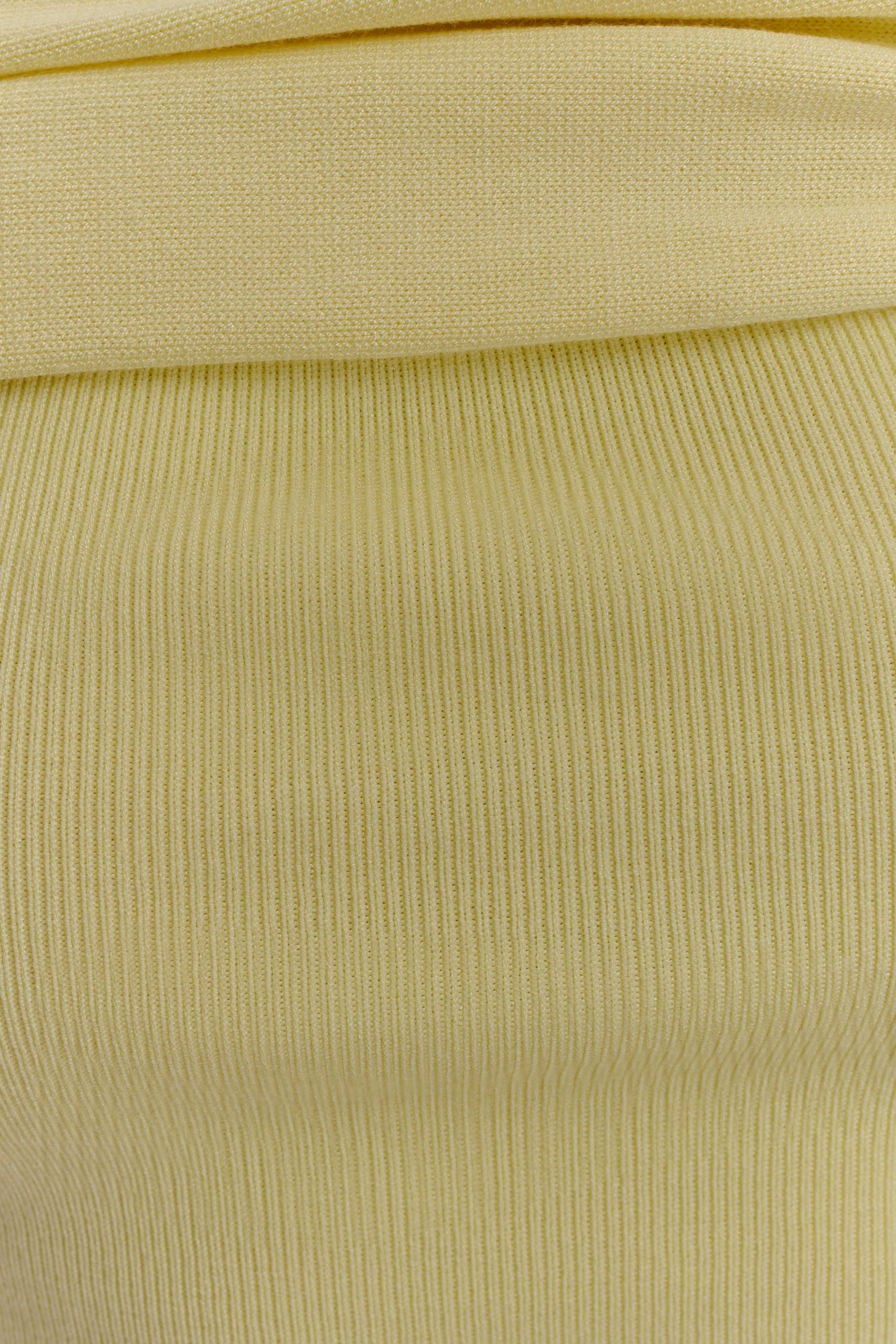 Irene Gathered Knit Top - Lemon & MESHKI