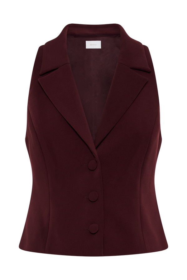 Mura Suiting Vest - Plum - MESHKI