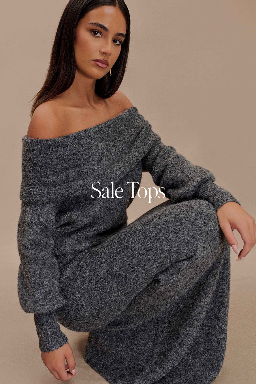 Iris Long Sleeve Satin Maxi Dress - Frosted Blue & MESHKI