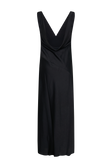 Nadia Maxi Satin Dress With Back Cowl - Black & MESHKI
