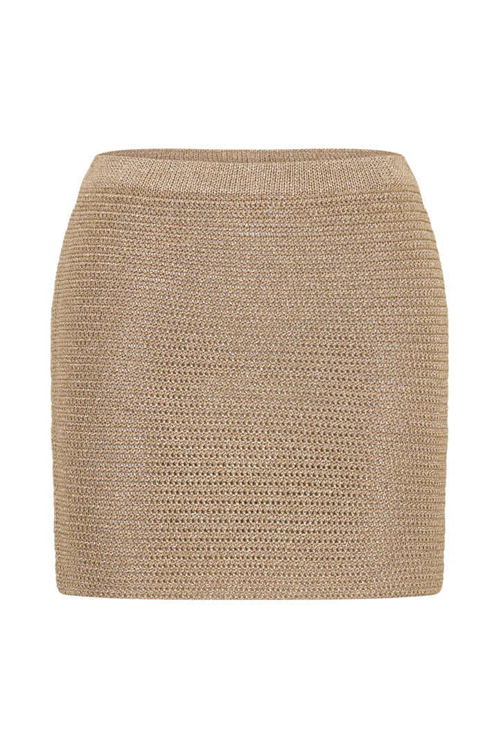 Stan Lurex Cowl Neck Top - Gold & MESHKI