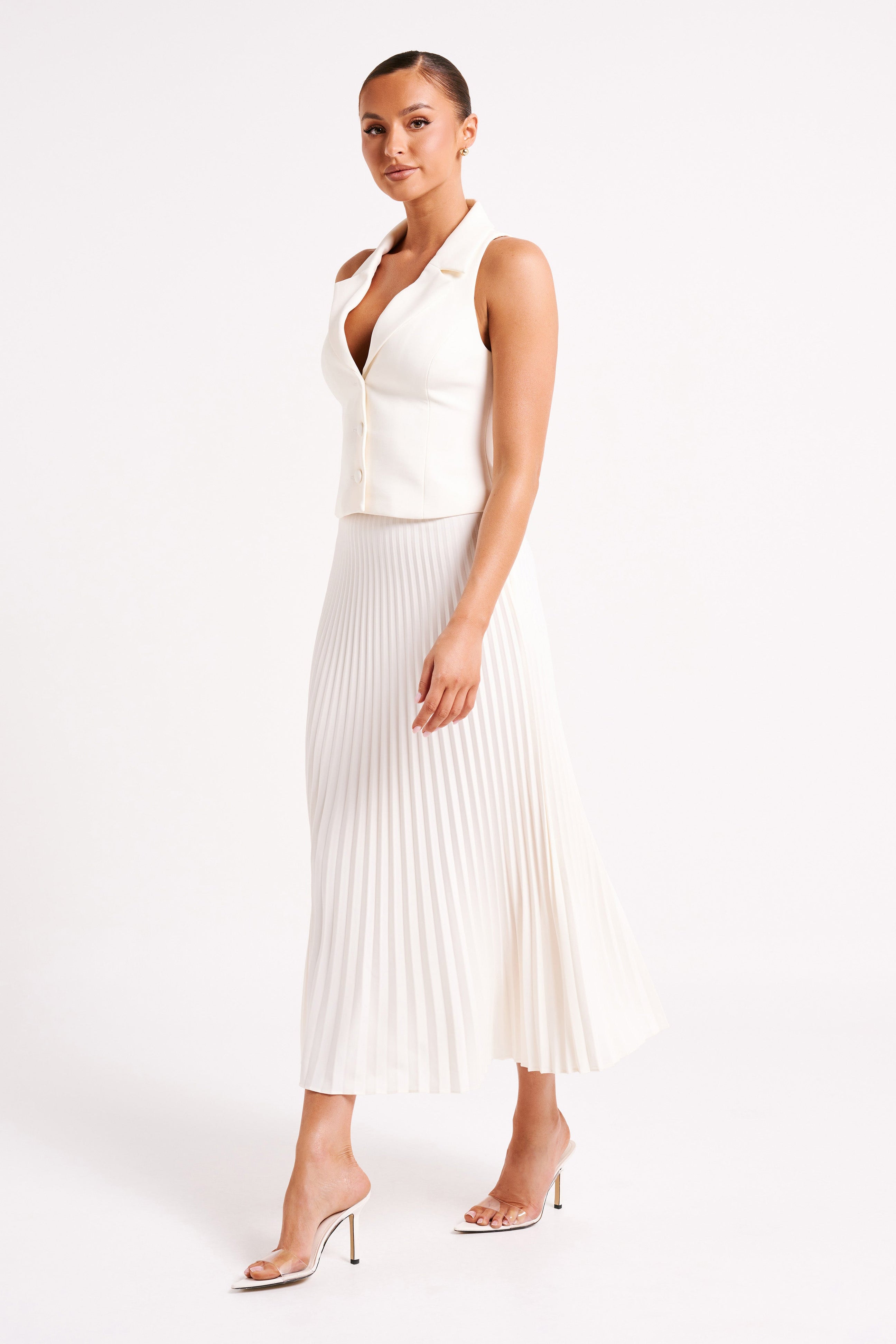 Mura Suiting Vest - Ivory - MESHKI