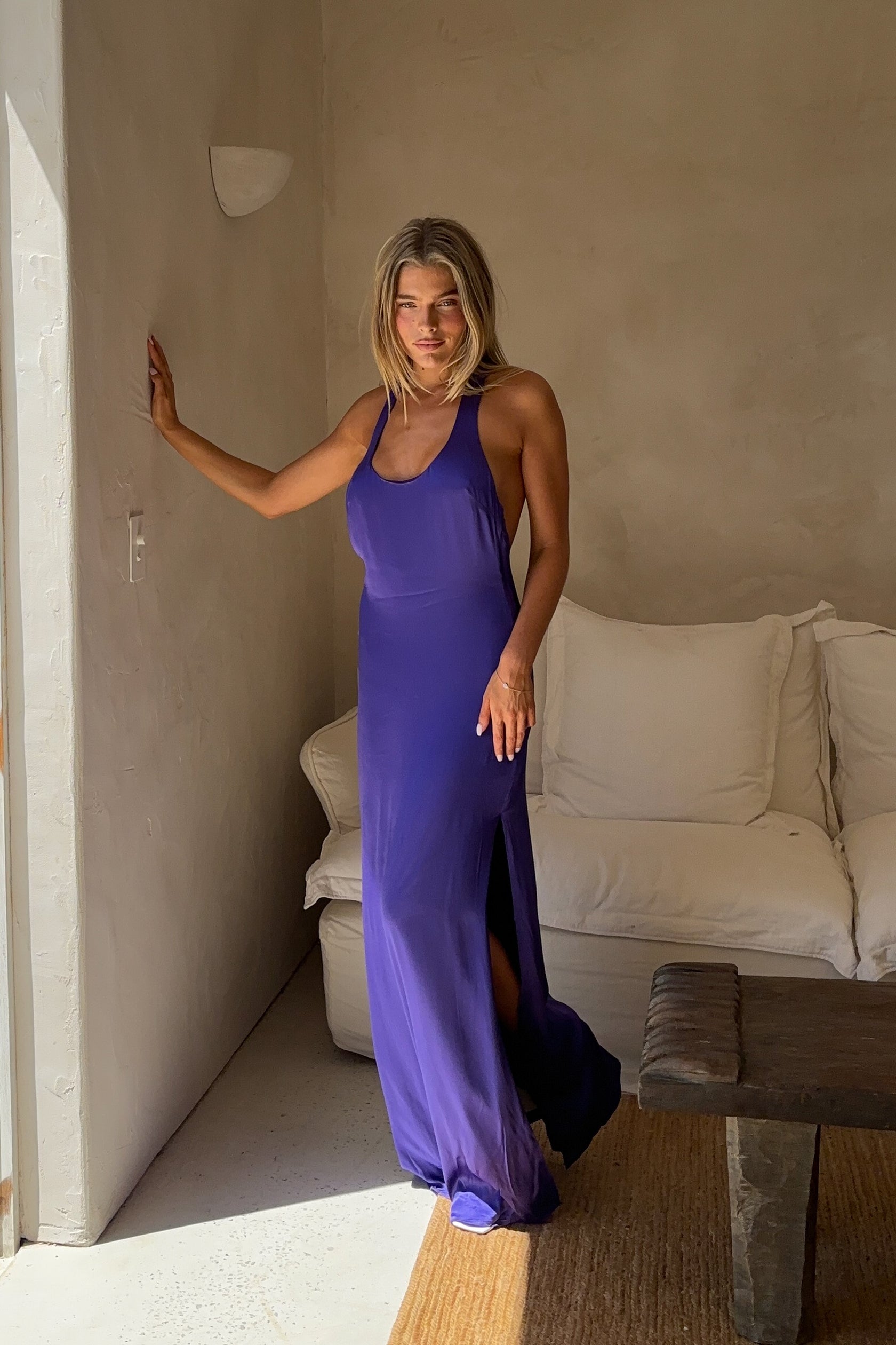 Jacquelyn Racerback Maxi Dress - Deep Purple & MESHKI