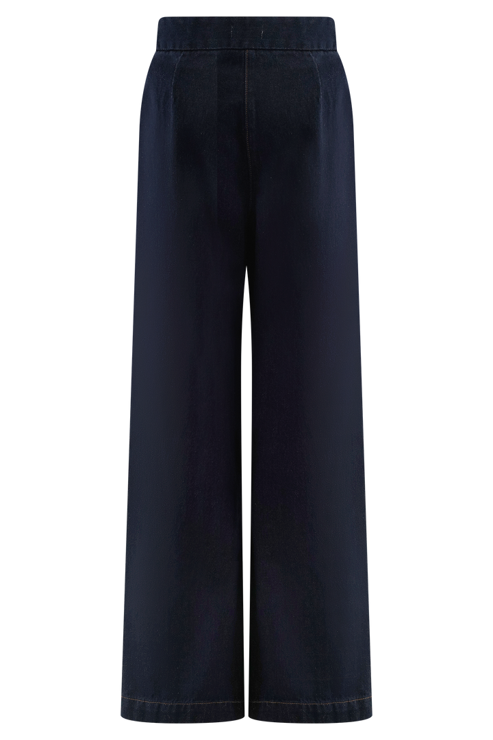 Rayne Off Shoulder Denim Top - Indigo Blue & MESHKI