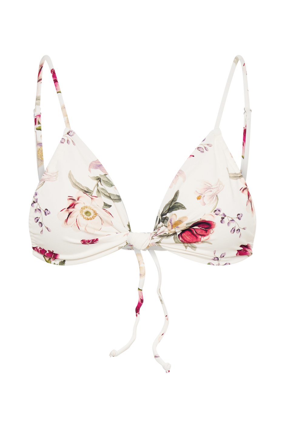 Andie Ruched String Side Bikini Brief - Bella Rosa Print & MESHKI