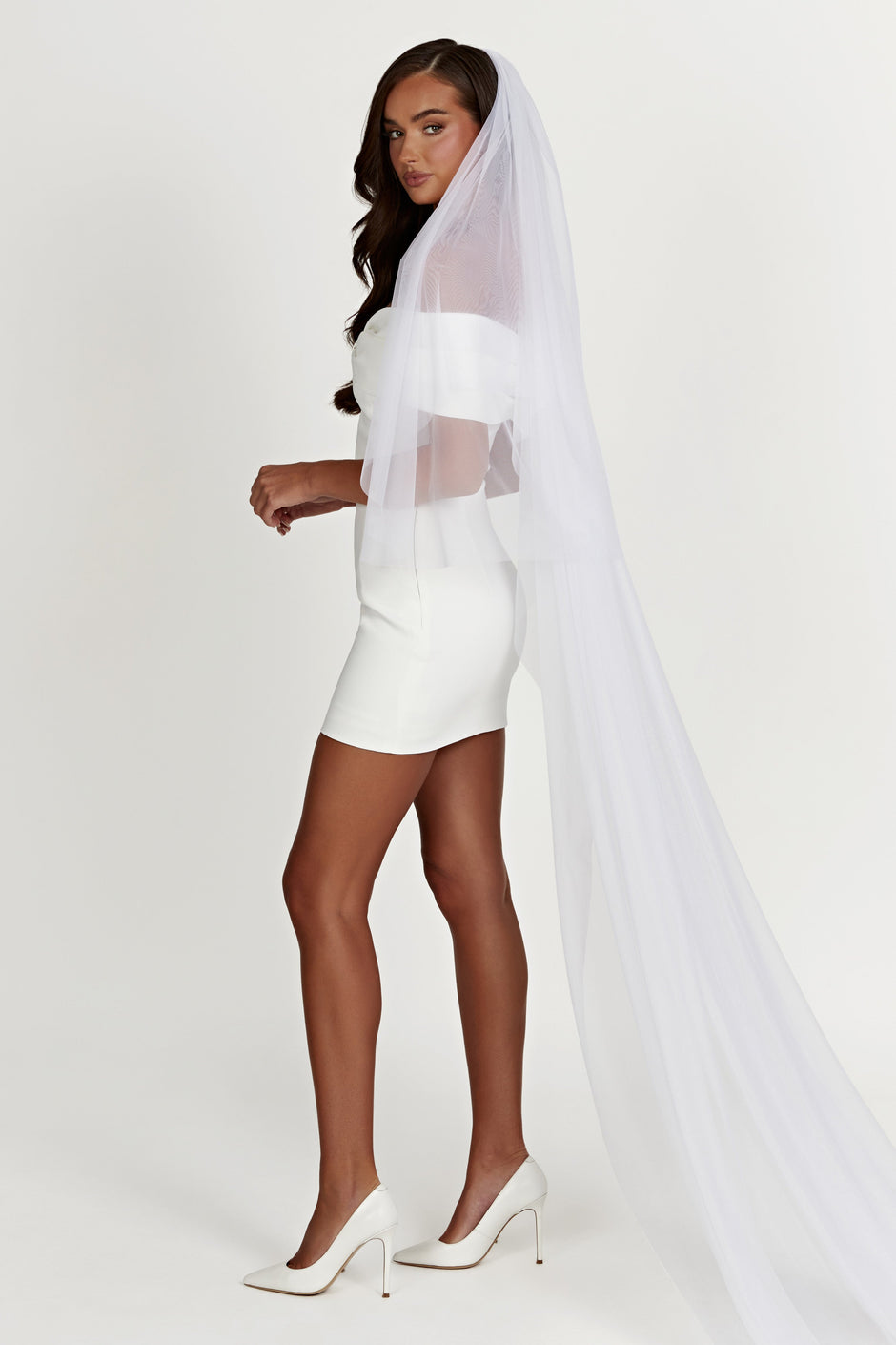 Eileen Mini Dress - White & MESHKI