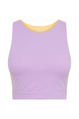 Lori Two Tone Racer Crop Top - Lilac/Yellow & MESHKI